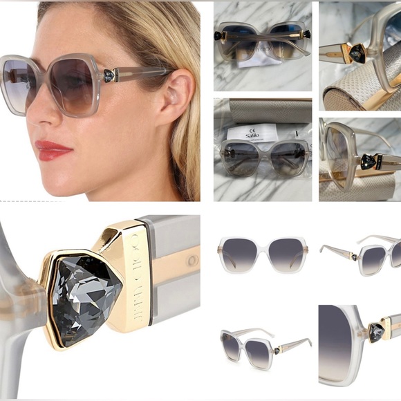 Jimmy Choo | Accessories | Jimmy Choo Transparent Frames Bold Crystal ...